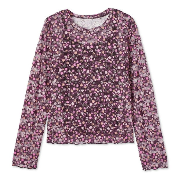 George Girls' Mesh Tee, Sizes XS-XL - Walmart.ca