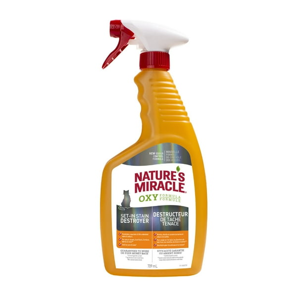Nature’s Miracle Set-In Stain Destroyer Oxy Formula for Cats, 709ml - Walmart.ca