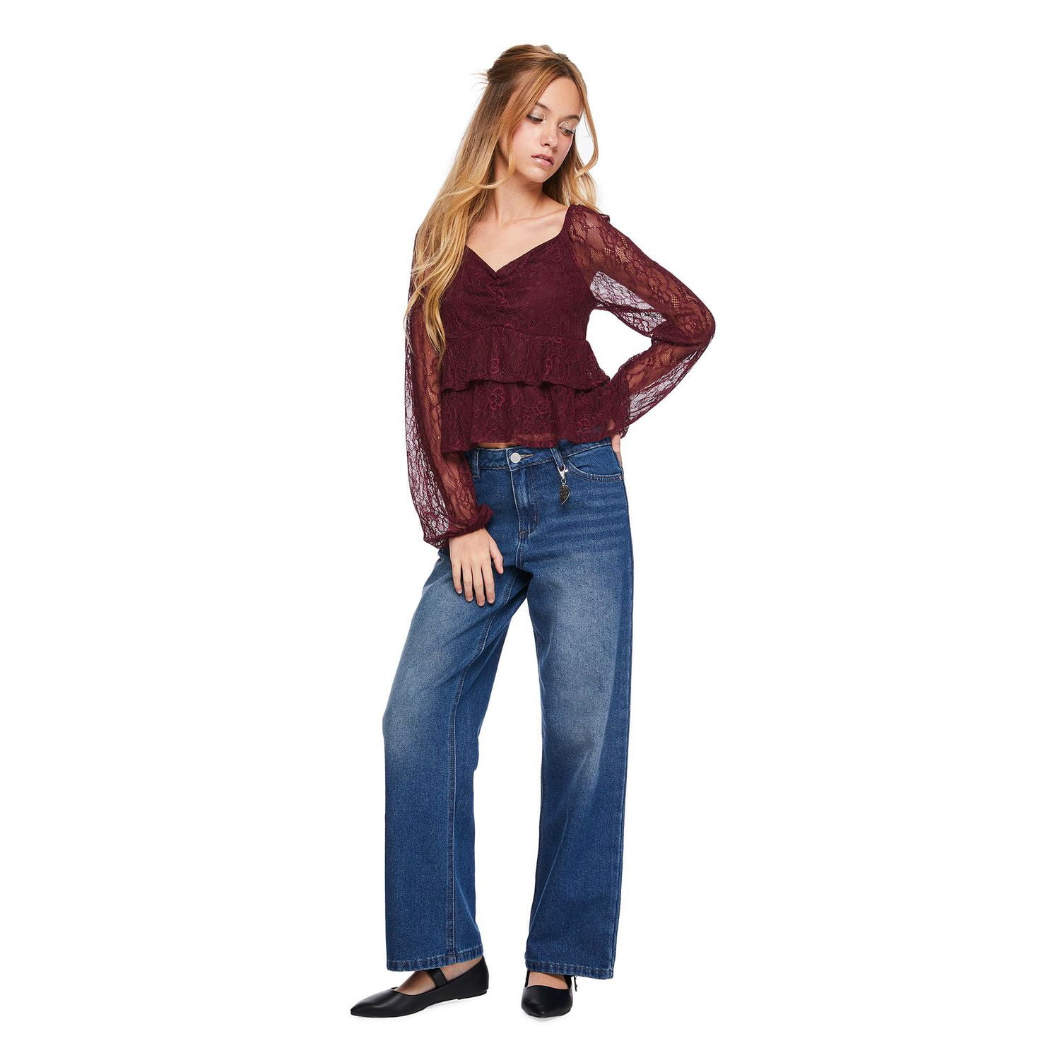 Click here for My Sisters Closet Girls Long Sleeve Ruffle Tiered... prices