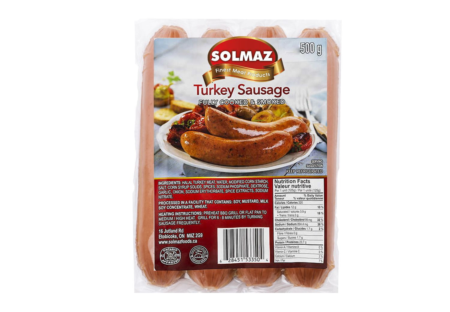 Click here for Solmaz Halal Turkey Sausage prices