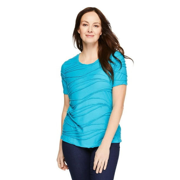 Iyla Women's Short Sleeve Ripple Tee - Walmart.ca