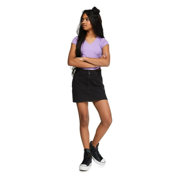 My Sister's Closet Girls' Side Ruched V-Neck Top, Sizes S-XXL - Walmart.ca