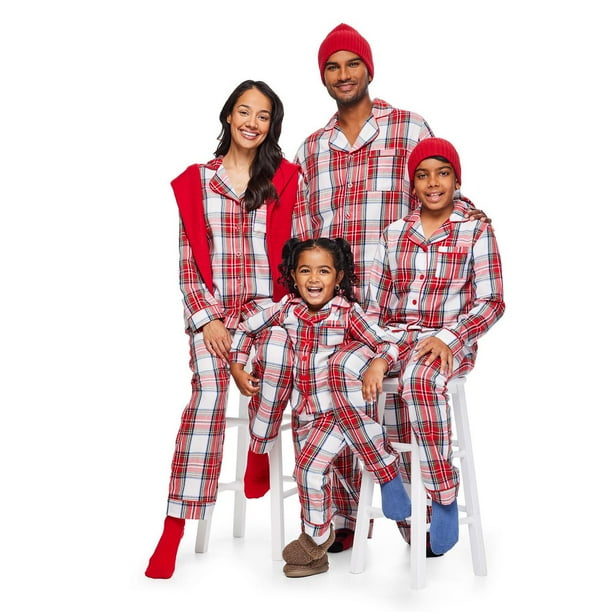 George Family Plaid Notch Collar Pajamas - Walmart.ca
