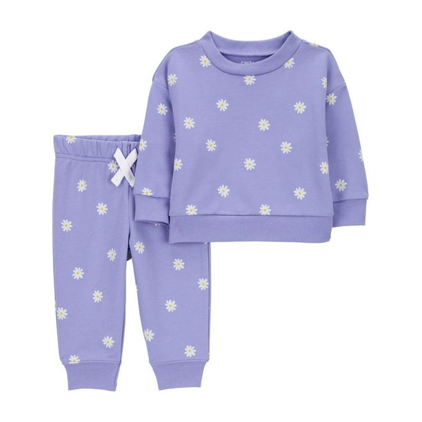 Carter's Child of Mine Baby Girls' Long Sleeve Daisy 2-Piece Set ...