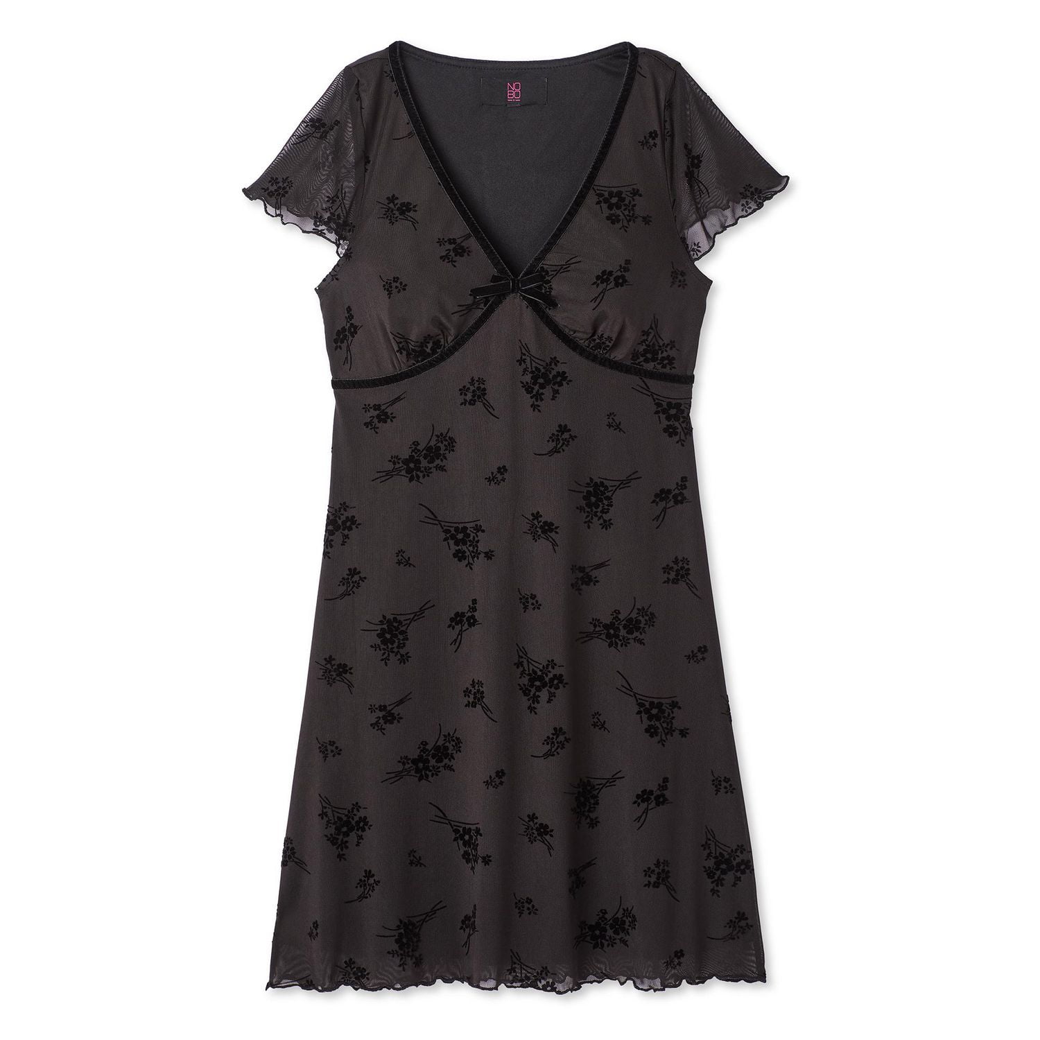 Click here for No Boundaries Womens Flocked Dress L prices