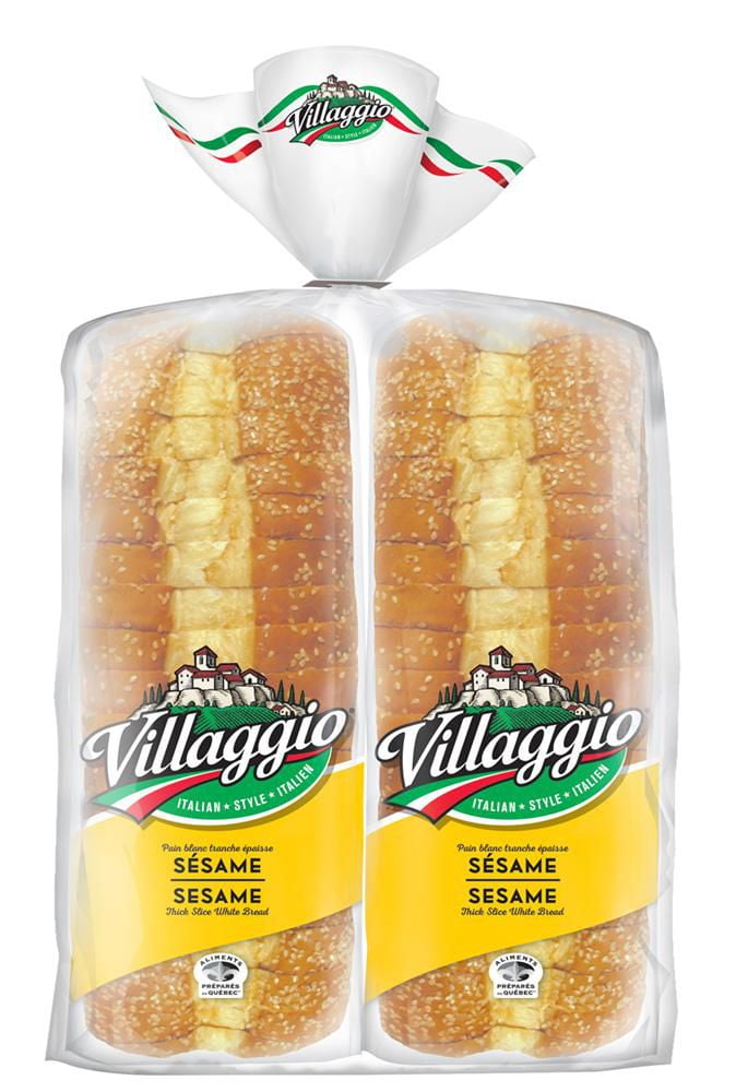 VILLAGGIO Italian-style Sesame White Bread Duo | Walmart Canada