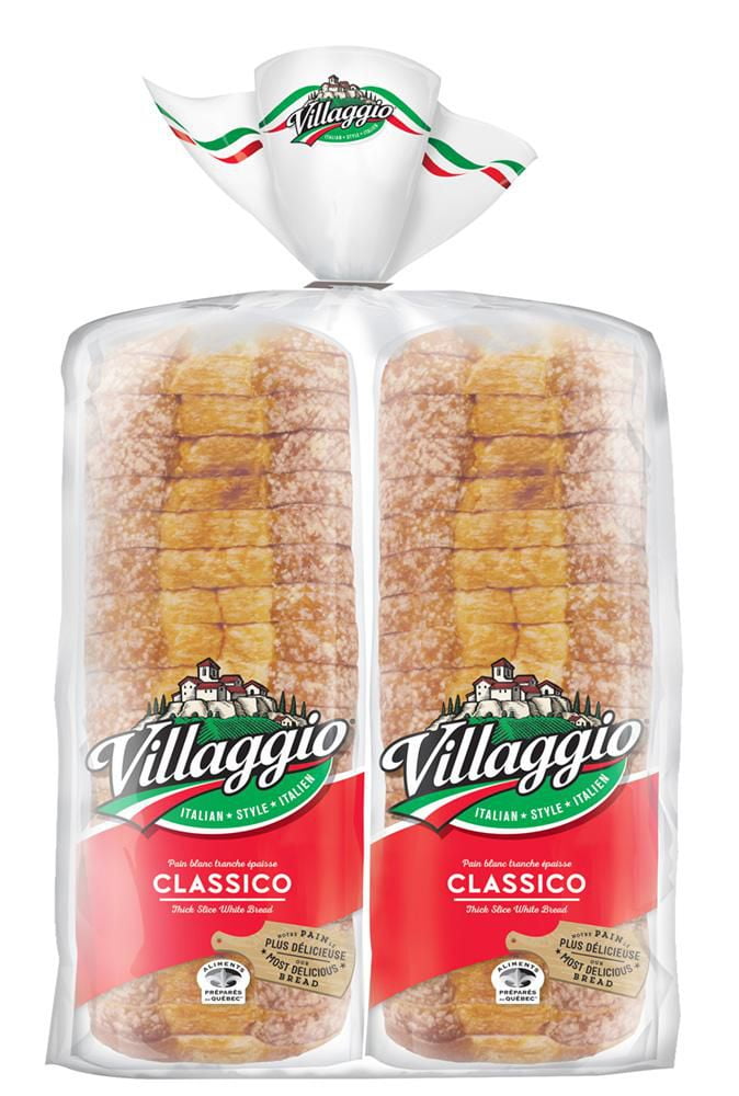 VILLAGGIO Classico Thick Sliced Italian Style White Bread Duo | Walmart ...