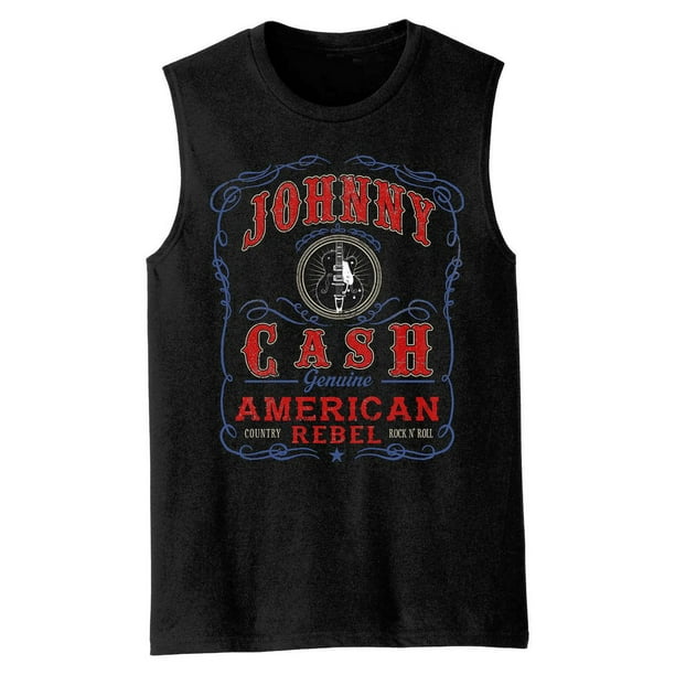 Johnny Cash American Rebel Muscle Tank Black Tee - Walmart.ca