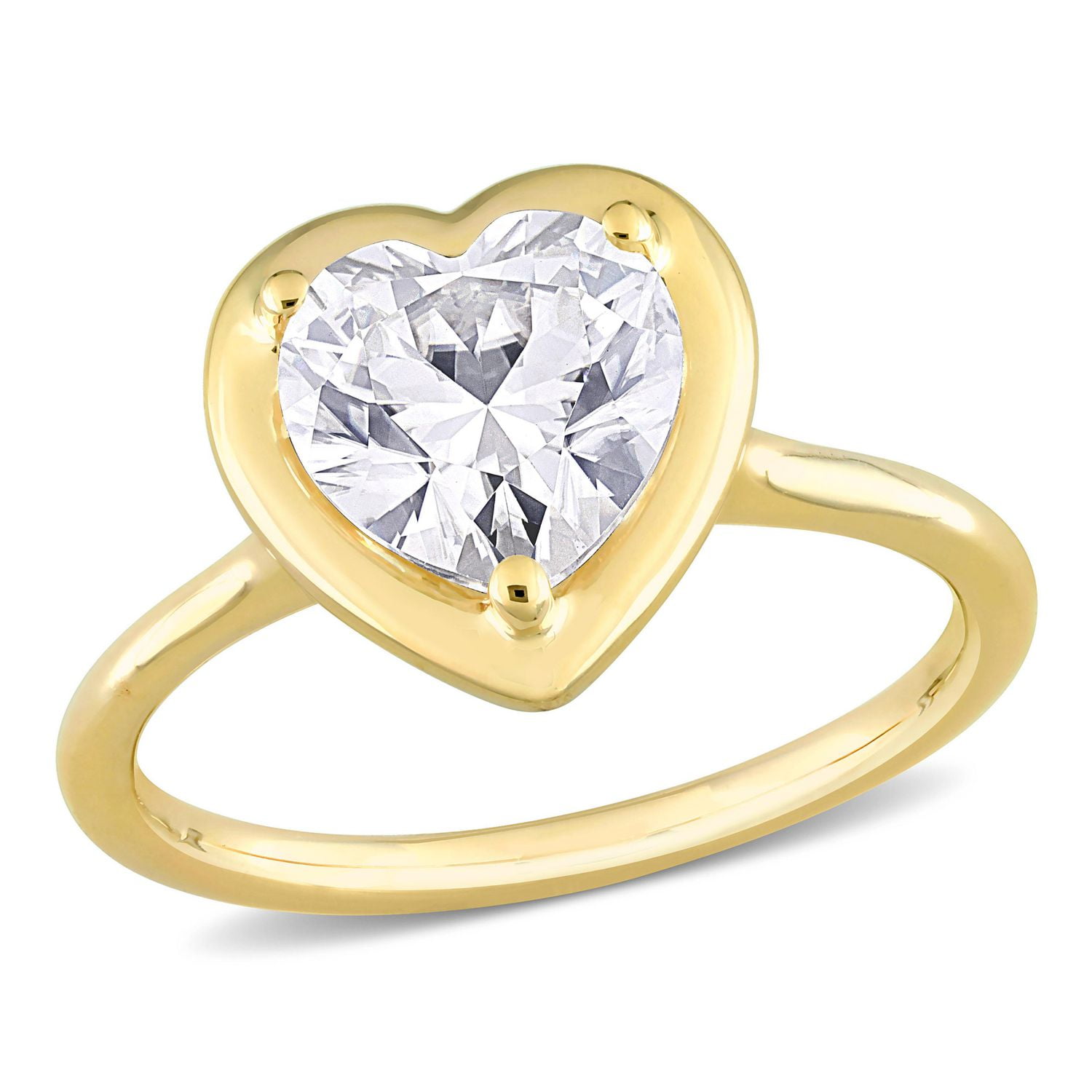 Click here for Miabella 2 Carat T. G.W. Heart-Cut Created Moissan... prices