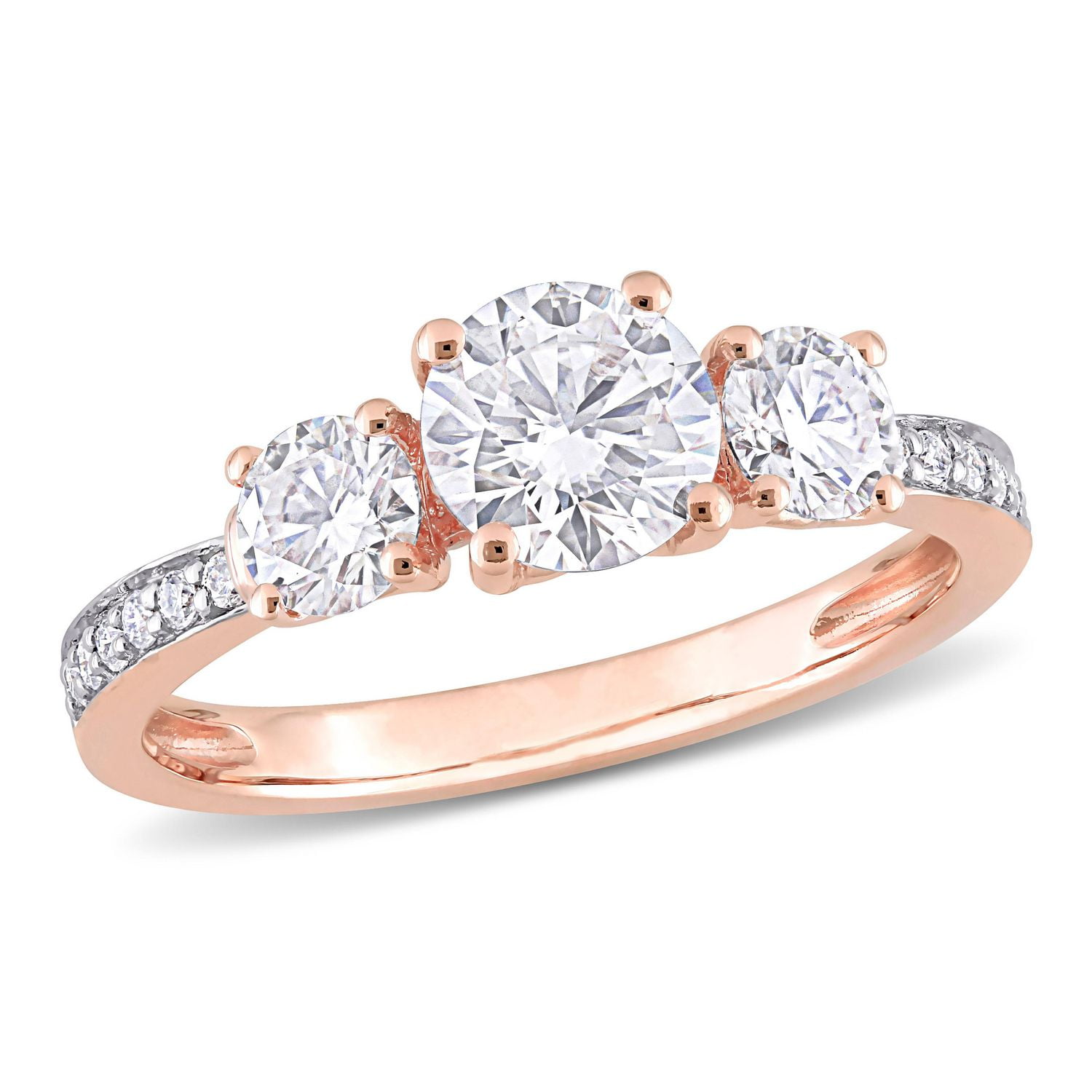 Click here for Miabella 1-3/8 Carat T. G.W. Moissanite 10k Rose G... prices