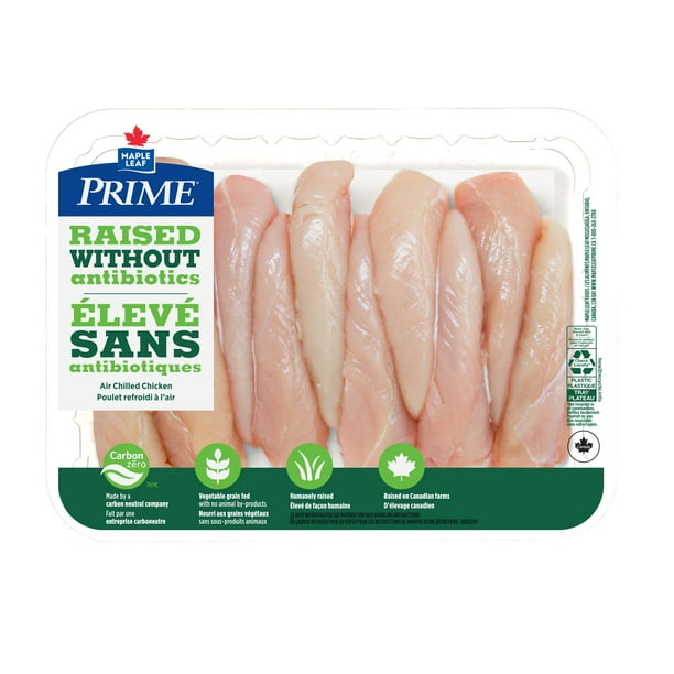 Prime Boneless Skinless Chicken Breast Fillets Raised Without ...