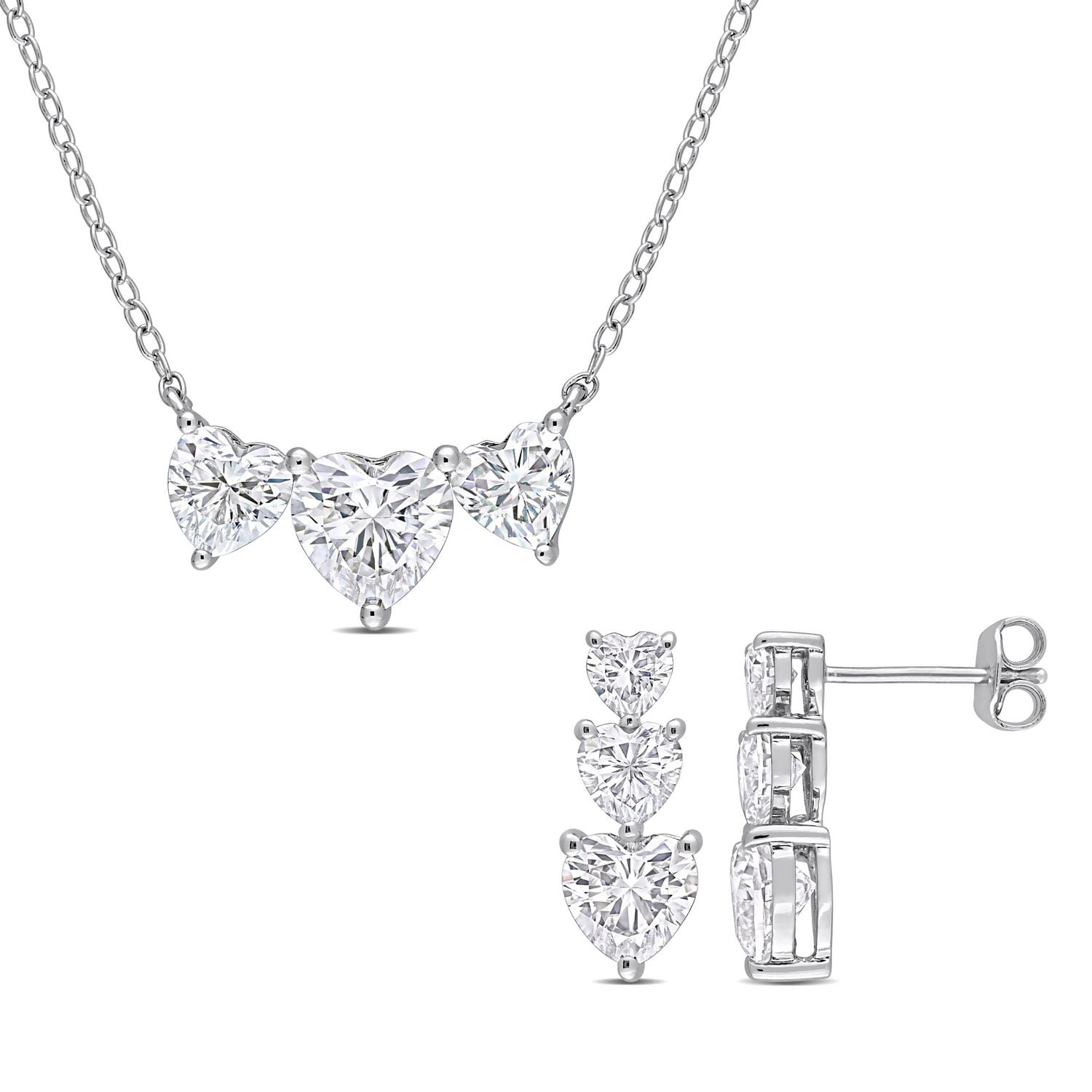 Click here for Miabella 2-Piece Set 5-1/2 Carat T. G.W. Created M... prices
