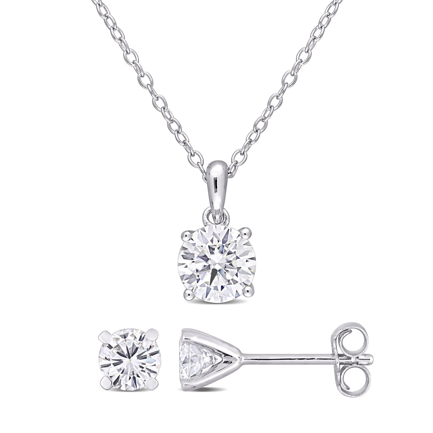 Click here for Miabella 2-Piece Set 2 Carat T. G.W. Created Moiss... prices