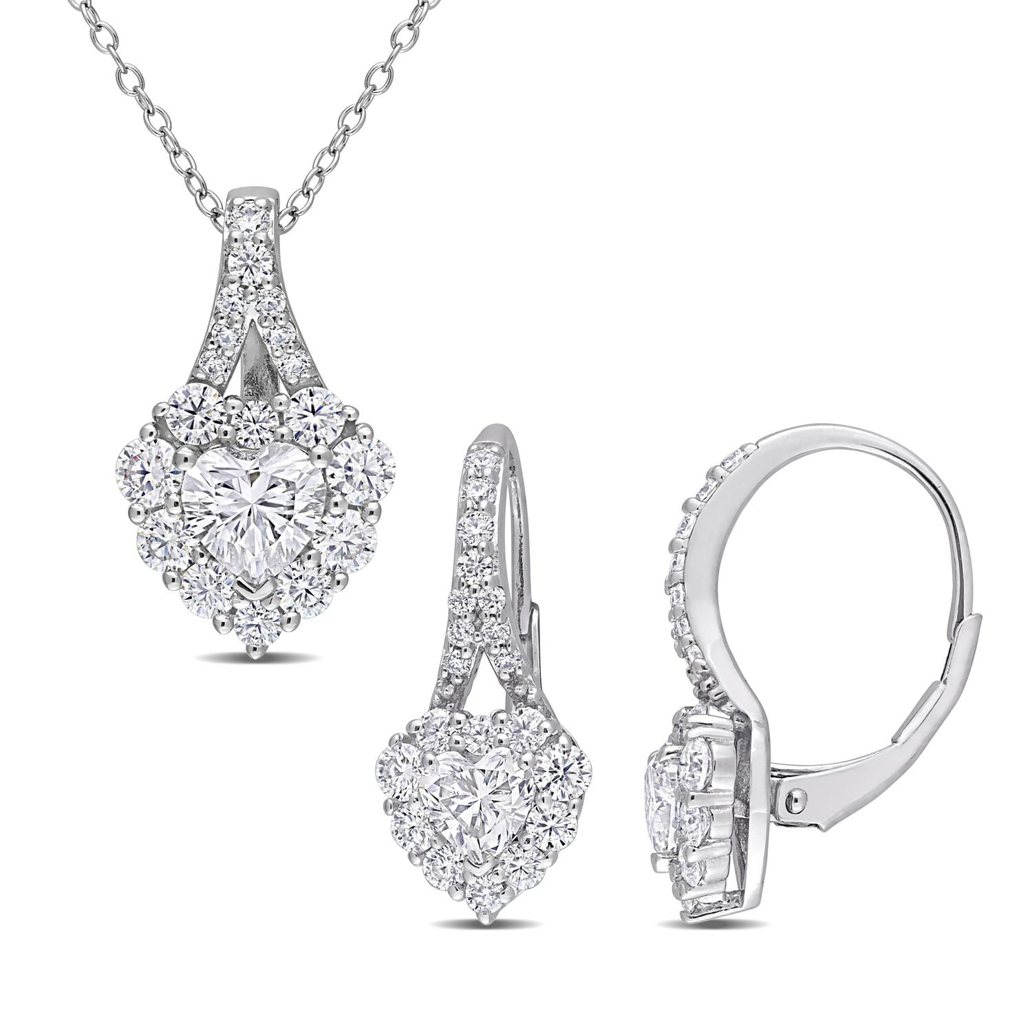 Click here for Miabella 2-Piece Set 4 Carat T. G.W. Created Moiss... prices