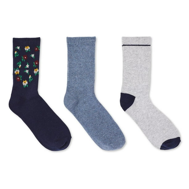 George Women's Crew Socks 3-Pack, Sizes 6-10 - Walmart.ca