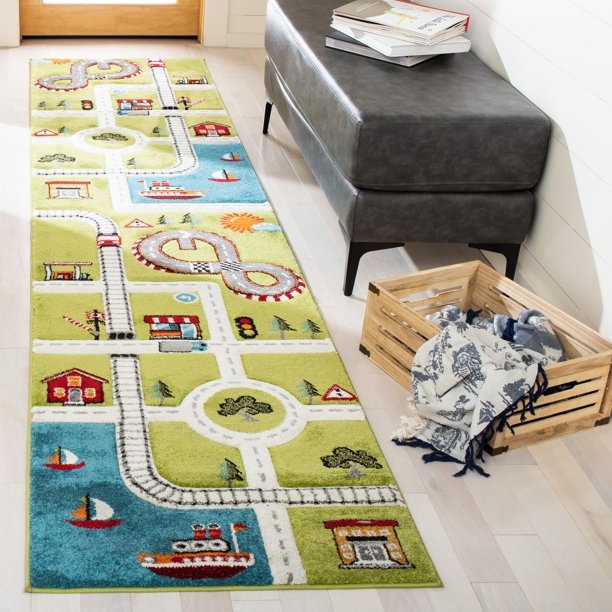 Safavieh Carousel Kids Devan Train track Area Rug - Walmart.ca