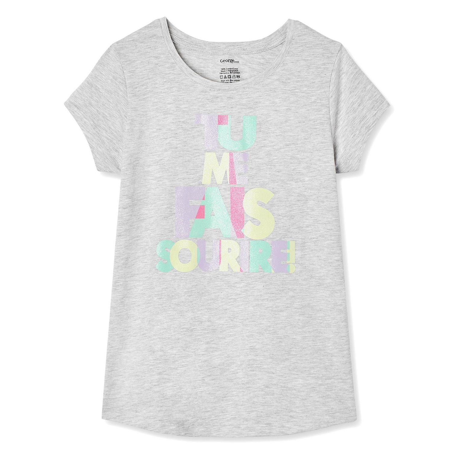 George Girls' French Screen Tee | Walmart Canada