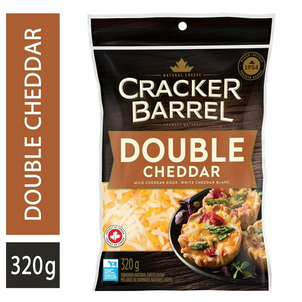 Cracker Barrel Shredded Cheese Double Cheddar, 320g - Walmart.ca