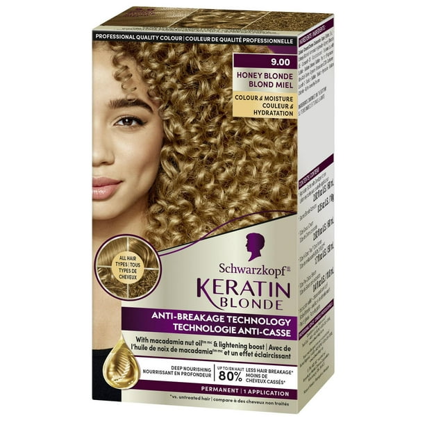 Schwarzkopf Keratin Color Permanent Hair Color Cream, 9.0 Honey Blonde ...