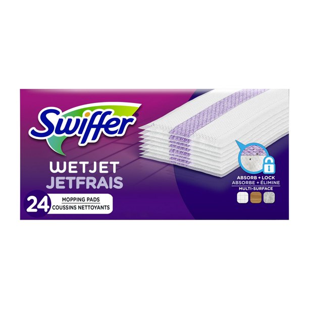 Swiffer WetJet Spray Mop Multi-Surface Floor Cleaner Pad Refill, 24CT ...