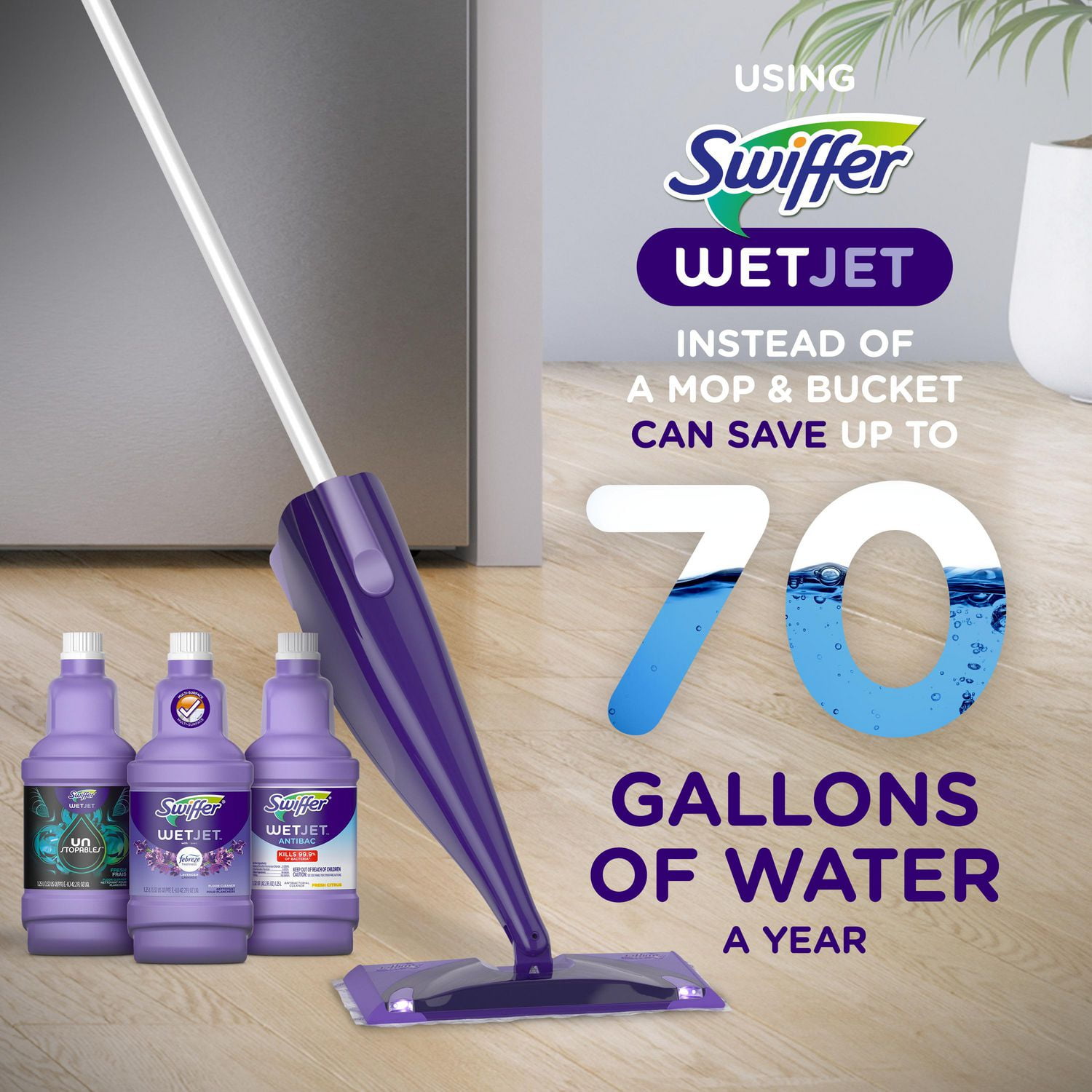 Swiffer WetJet Spray Mop Multi Surface Floor Cleaner Pad Refill 24CT Walmart