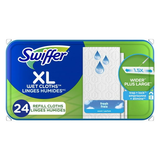 Swiffer XL Wet Mopping Cloth Refills for Floor Mopping and Cleaning, Multi-Surface Floor Cleaner ...