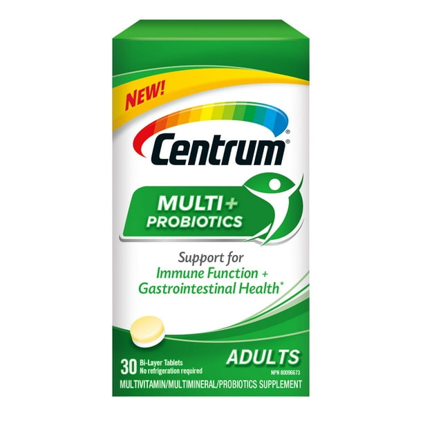 Centrum Multi + Probiotics Adult Multivitamin/Multimineral Supplement ...