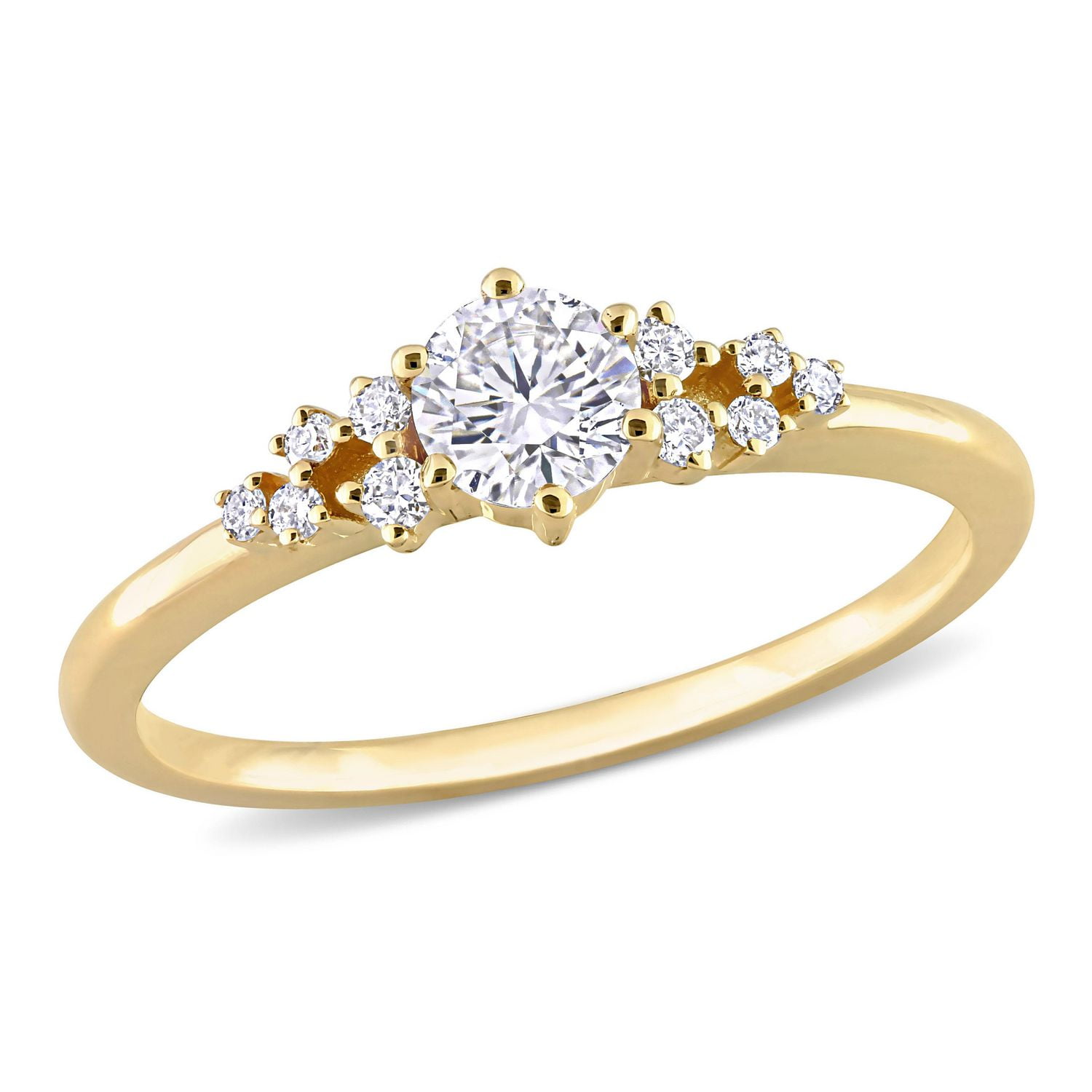 Click here for Miabella 1/2 Carat T. W. Diamond 10k Yellow Gold E... prices