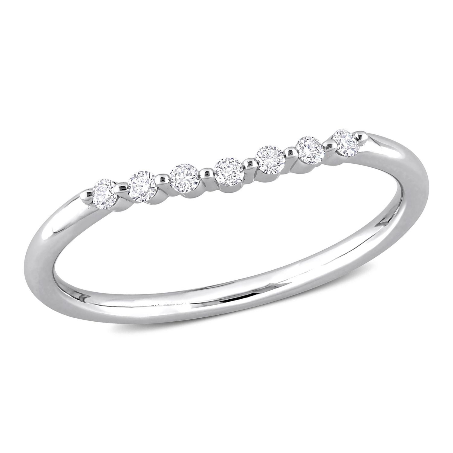 Click here for Miabella 1/10 Carat T. W. Diamond 14k White Gold S... prices