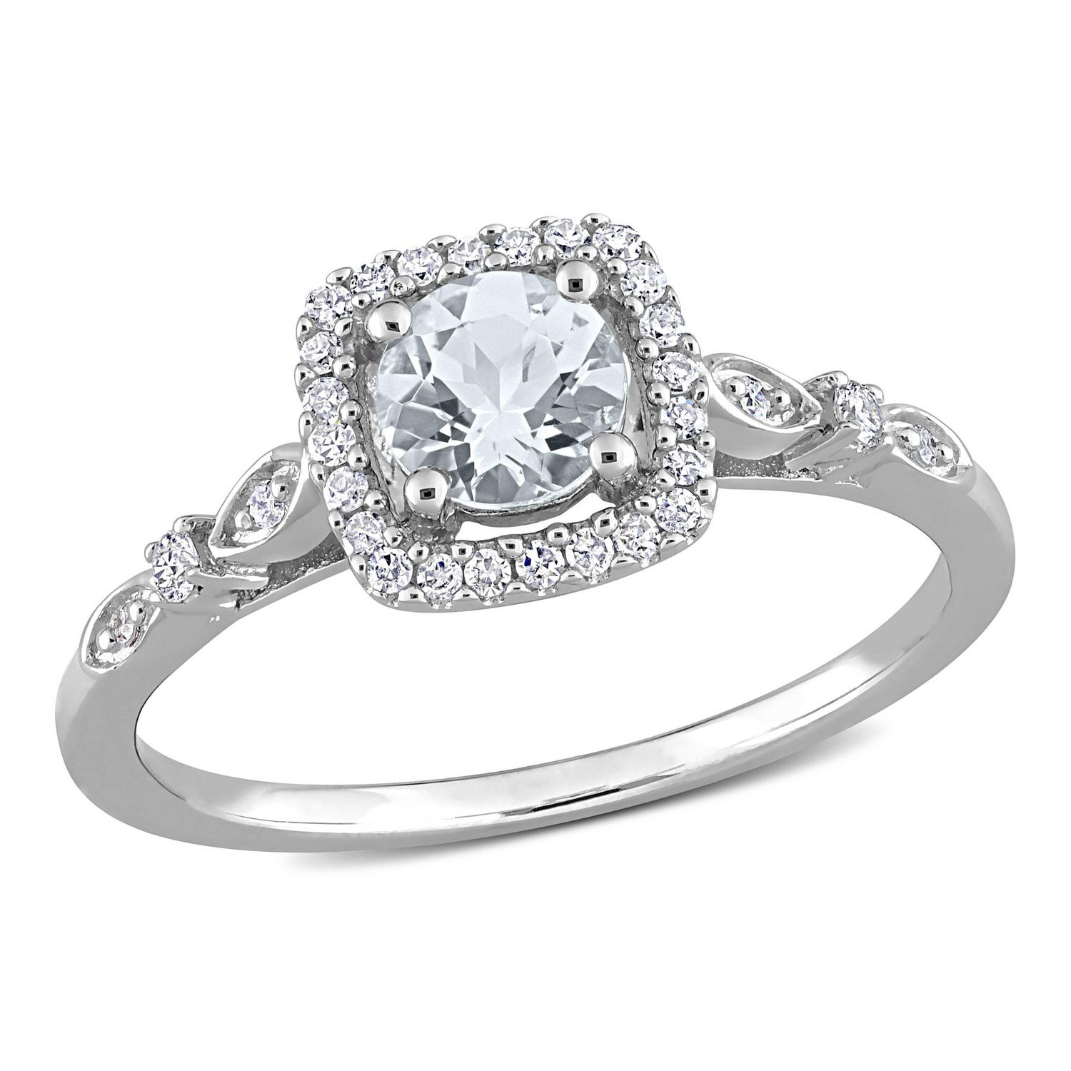 Click here for Miabella 3/8 Carat T. G.W. Aquamarine And 1/7 Cara... prices