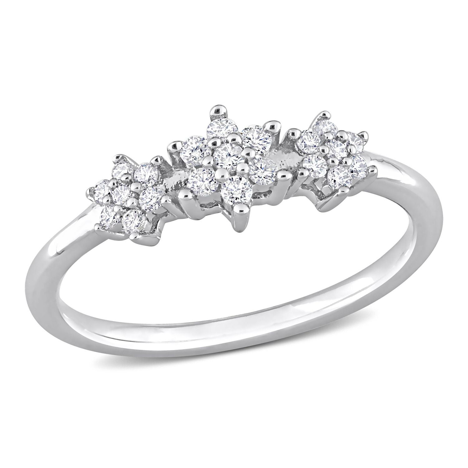 Click here for Miabella 1/5 Carat T. W. Diamond Sterling Silver T... prices