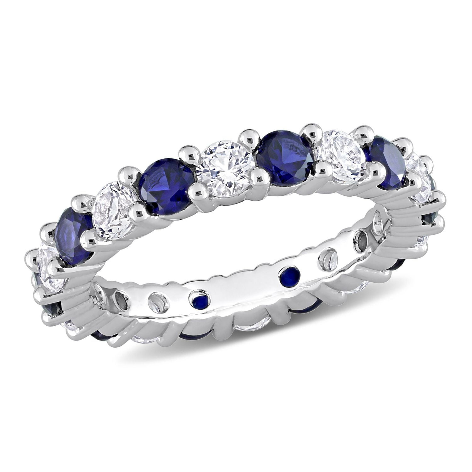 Click here for Miabella 3-1/2 Carat T. G.W. Created Blue And Whit... prices