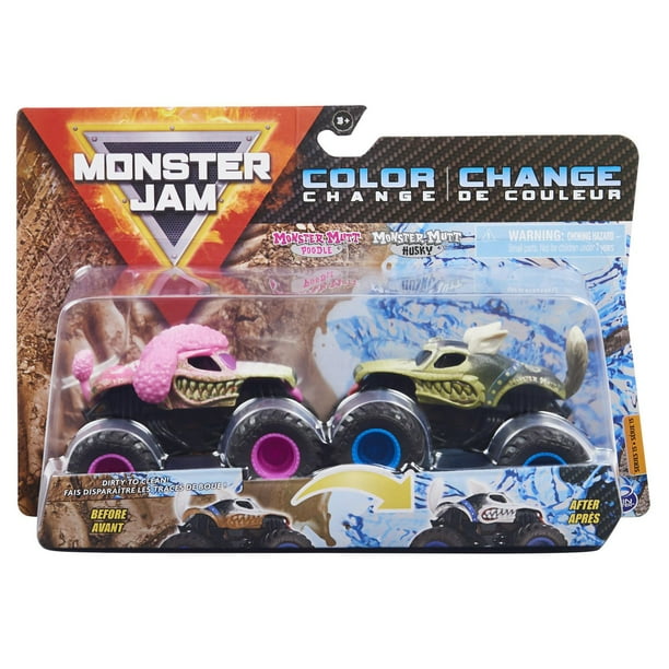 Monster Jam, Official Monster Mutt Poodle vs. Monster Mutt Husky Color ...