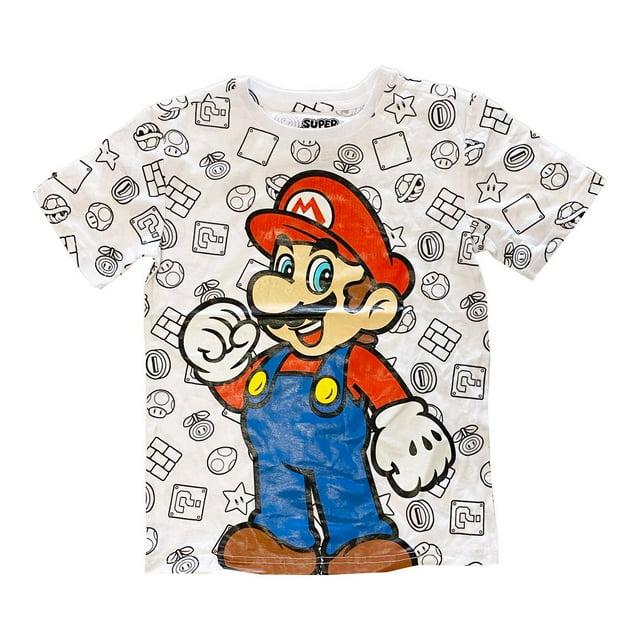 Super Mario Boys Mario All At Once Short Sleeve T-Shirt - Walmart.ca