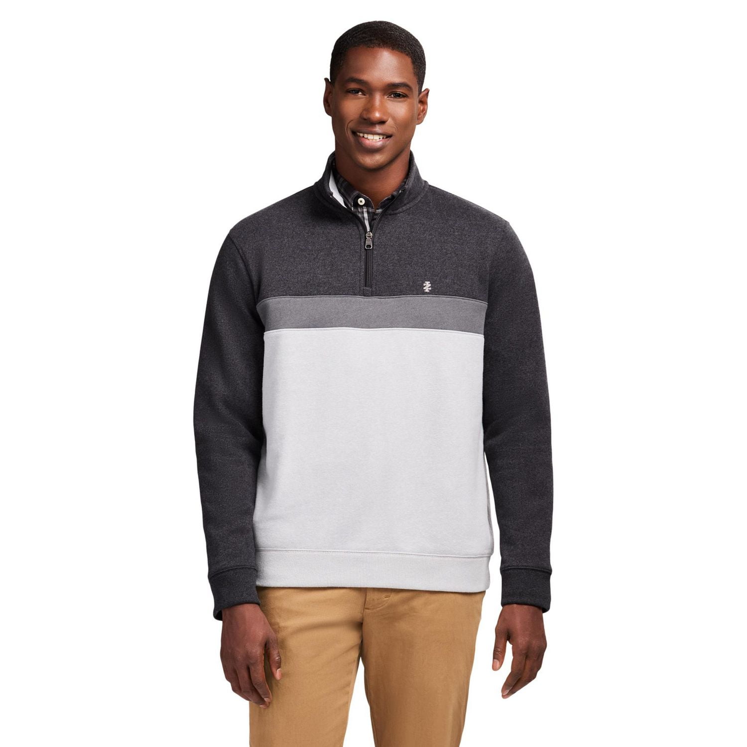 Click here for Izod Ls Perfrmnce Fleece Colorblock¼ Zip S prices