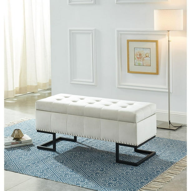 Imperial Tufted Double Ottoman With Black Base (Beige) - Walmart.ca