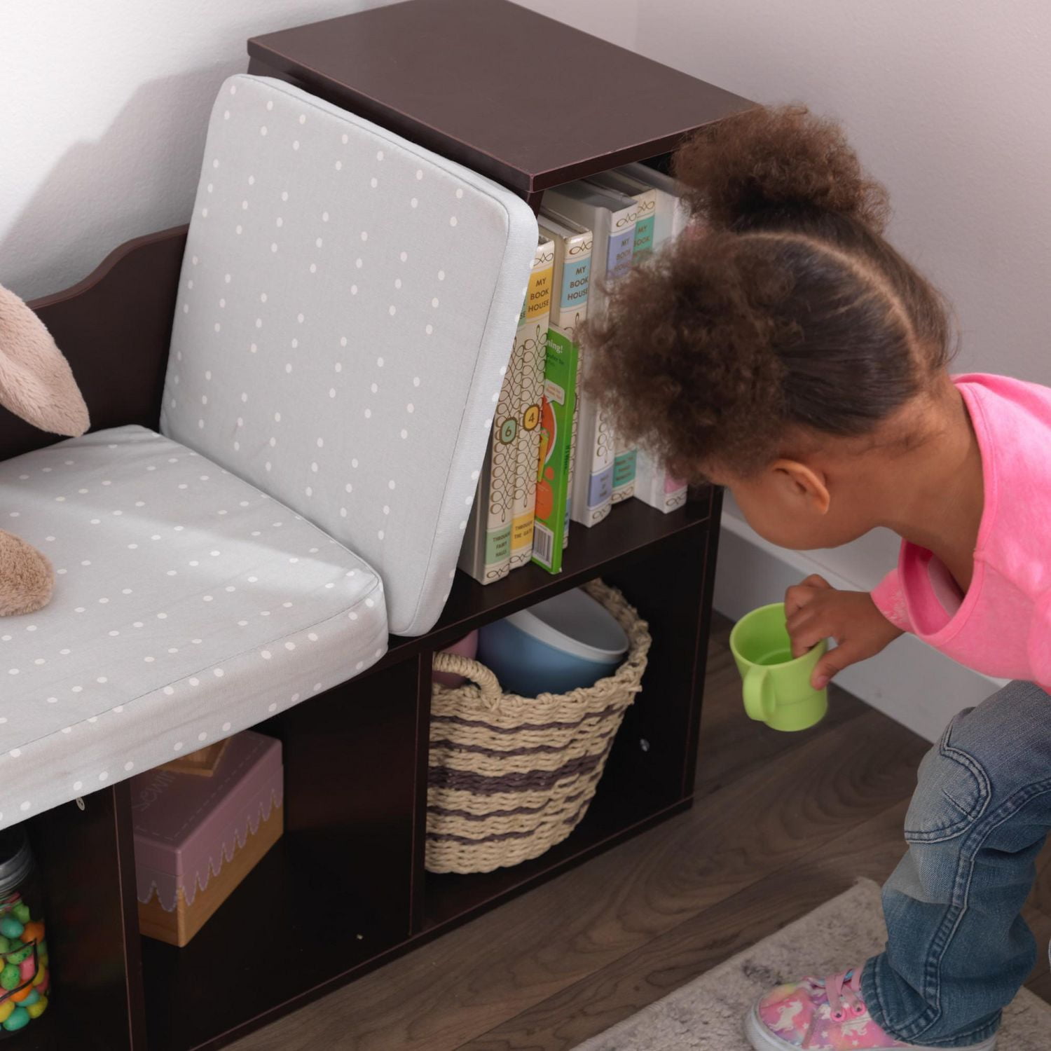 Kidkraft bookshelf with reading nook store