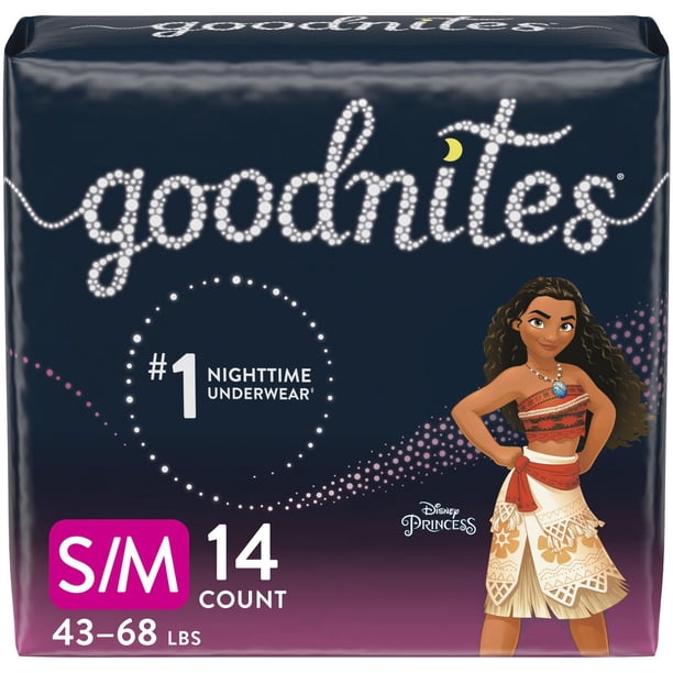 Goodnites Girls' Nighttime Bedwetting Underwear, Jumbo Pack, XS, S/M, L ...