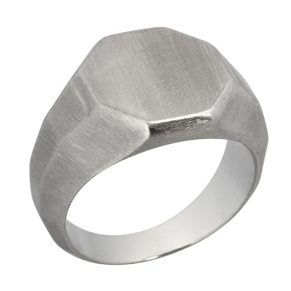 Stingray Men's modern large brushed signet ring - Walmart.ca