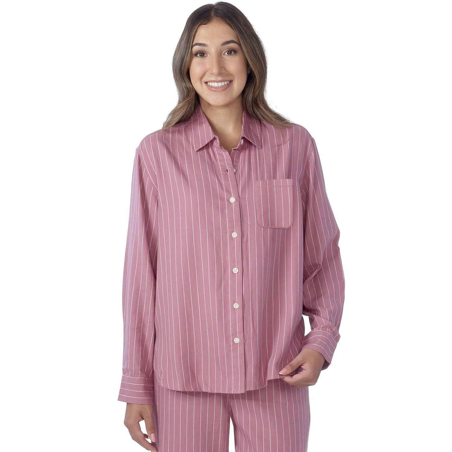 Click here for Secret Sleep Flannelette Oversize Pinstripe Shirt... prices