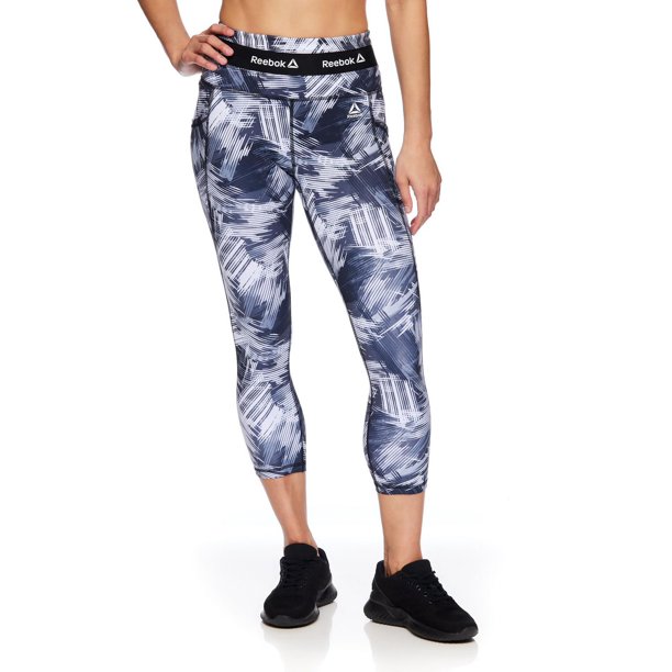 Reebok Women's Printed Revolve High Rise Capri Legging With 22" Inseam ...