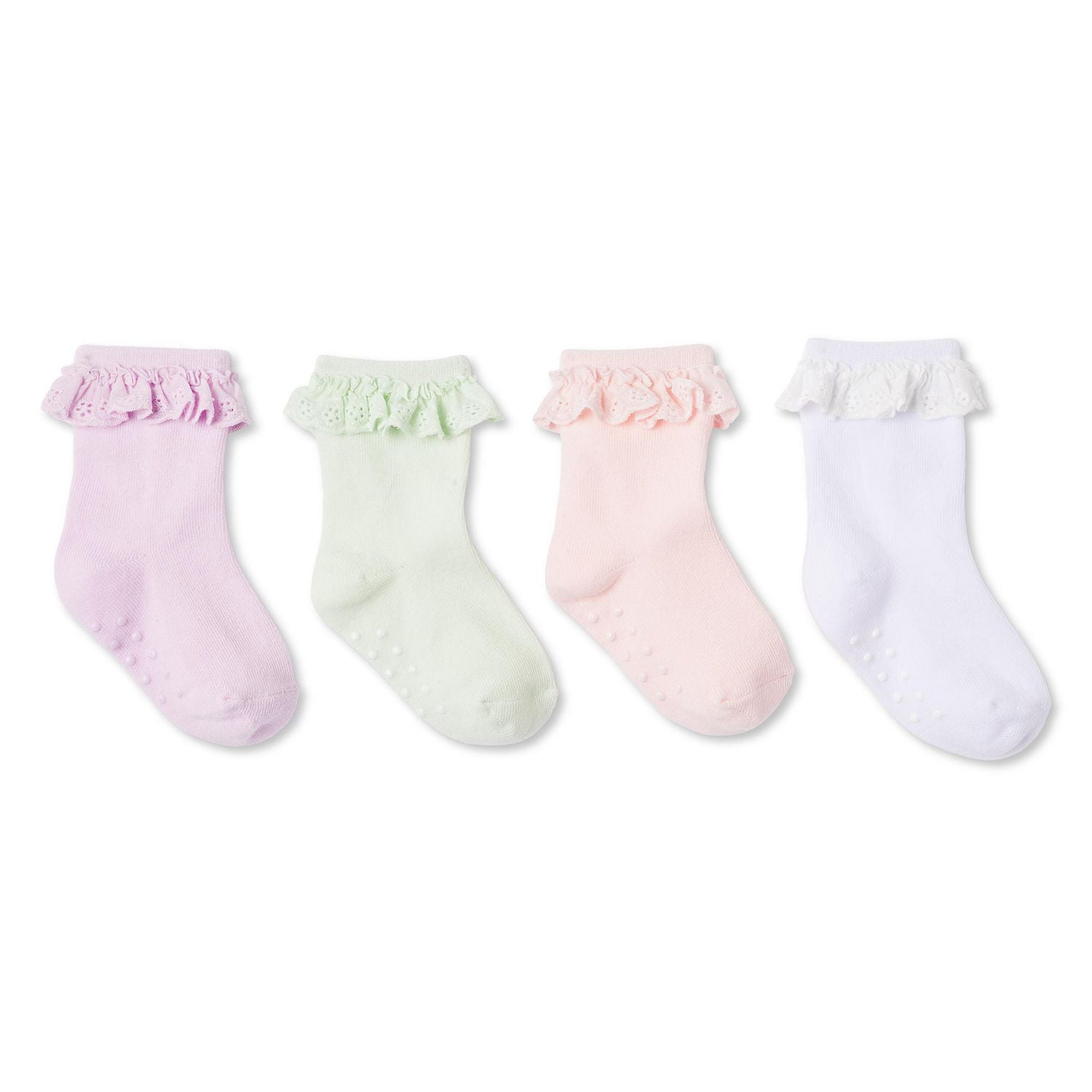 Click here for George Toddler Girls Crew Socks 4-Pack 2-5 prices