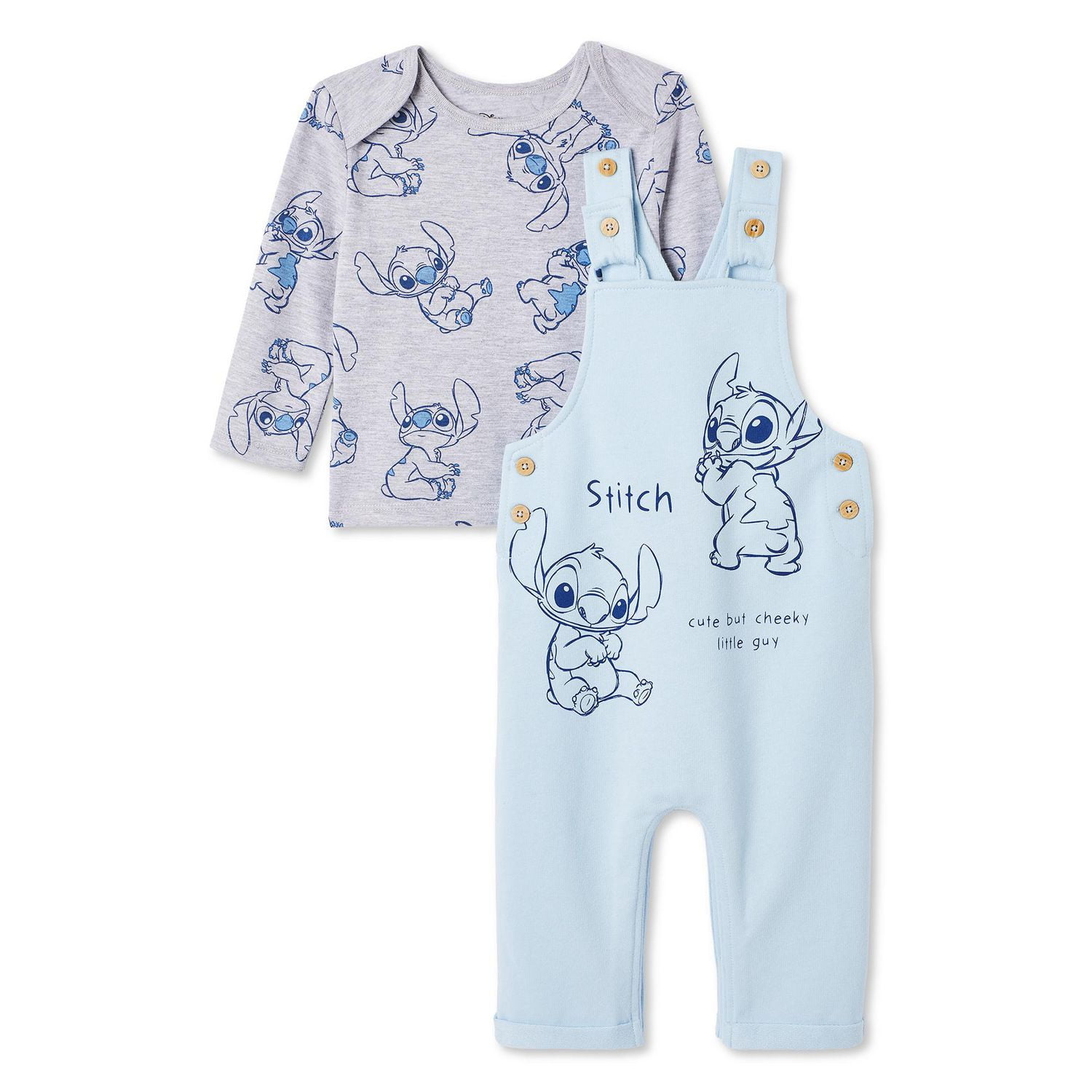 Click here for Disney Baby Boys Stitch Overall 2-Piece Set 0-3 Mo... prices