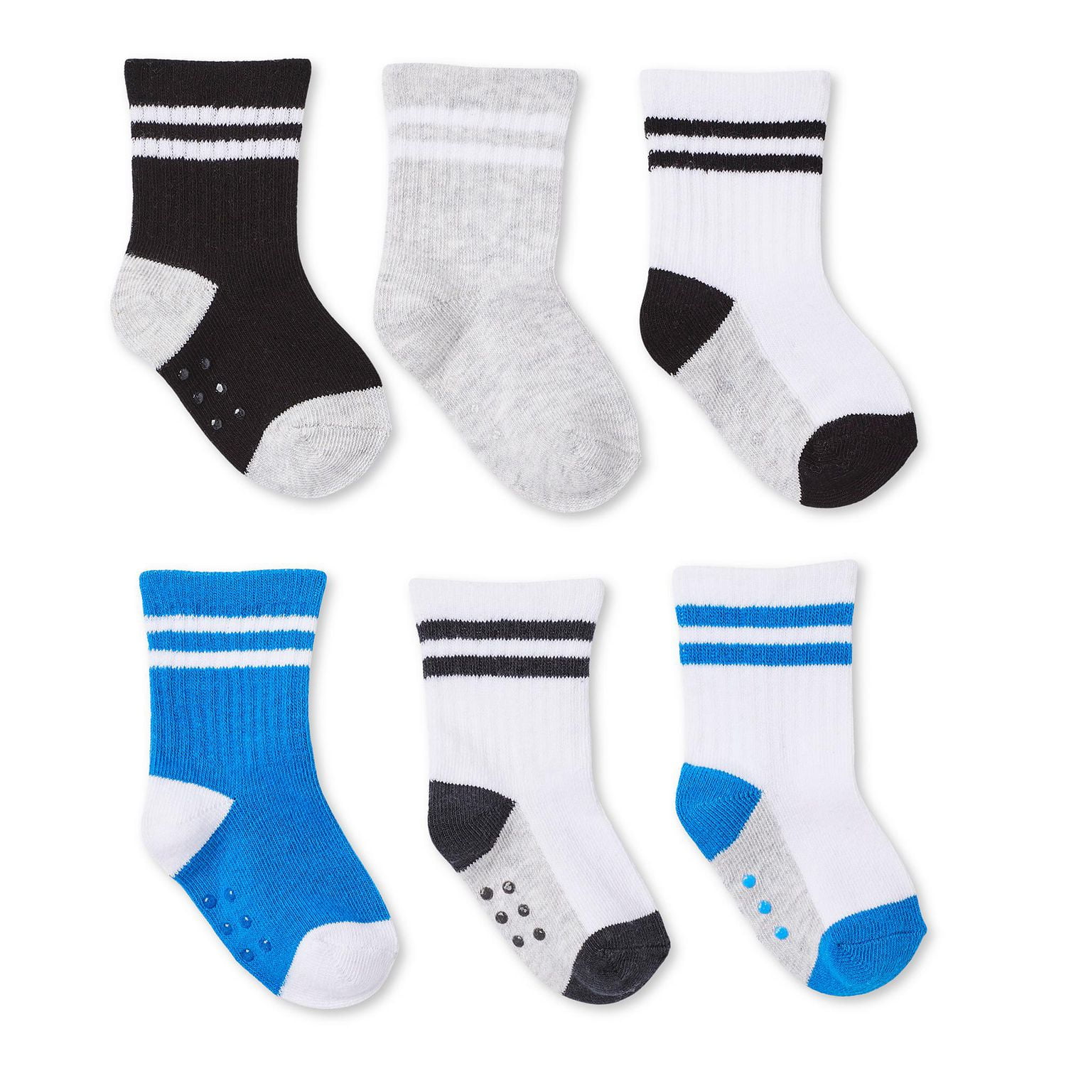 Click here for George Baby Boys Sport Crew Socks 6-Pack 5-8 prices