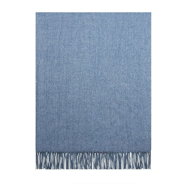 Faux Cashmere Throw Navy - Walmart.ca