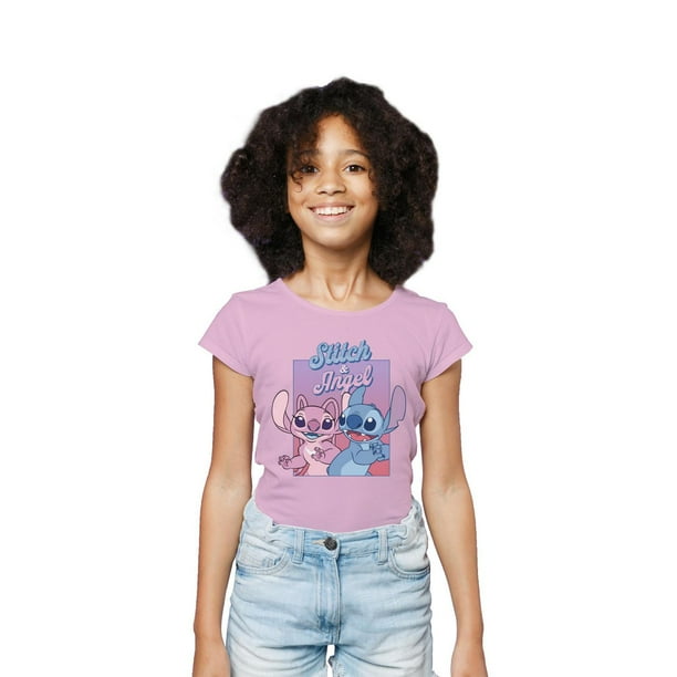Disney Lilo & Stitch Girls Angel Team Short Sleeve T-Shirt - Walmart.ca