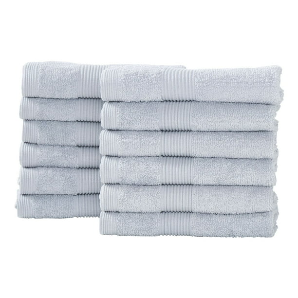 Fabstyles Premium Face Towels Set of 12, Soft and Absorbent Washcloth ...