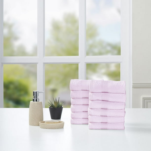 Fabstyles Premium Face Towels Set of 12, Soft and Absorbent Washcloth ...