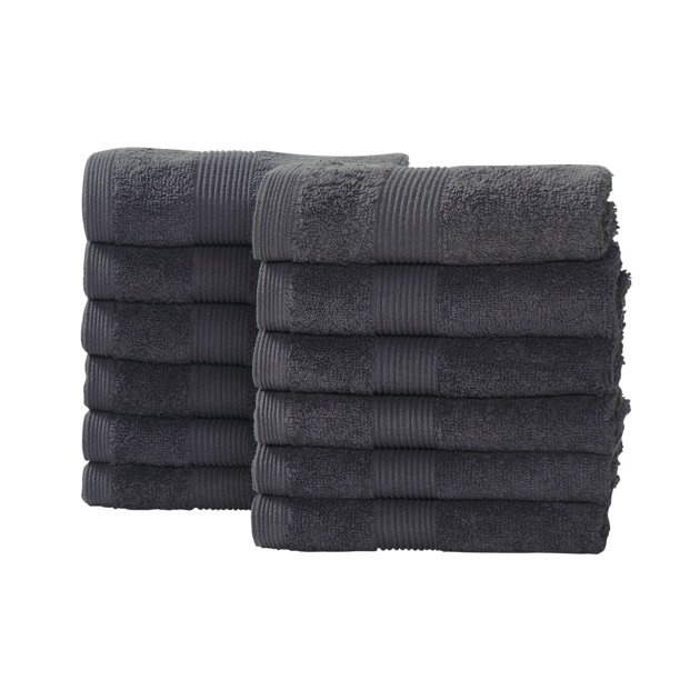 Fabstyles Premium Face Towels Set of 12, Soft and Absorbent Washcloth ...