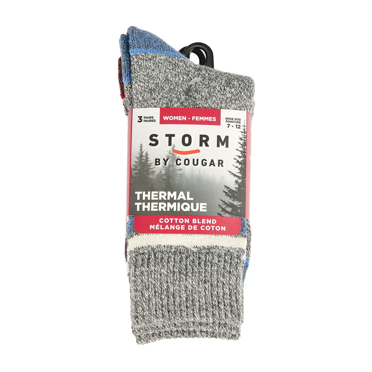 Click here for Storm By Cougar Womens Thermal Cotton Crew Sock 3-... prices